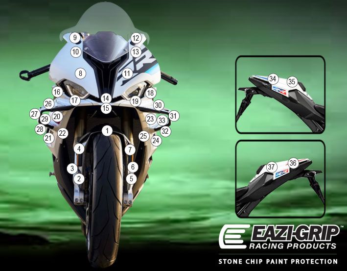 Eazi-Guard Paint Protection Film for BMW S1000RR (2023) GUARDBMW016 ...